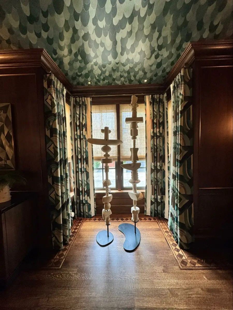 SF Decorator Showcase: Refined Reading Room with Plum Trim