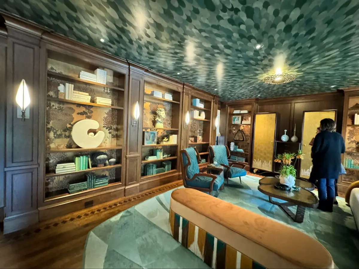 SF Decorator Showcase: Refined Reading Room with Plum Trim